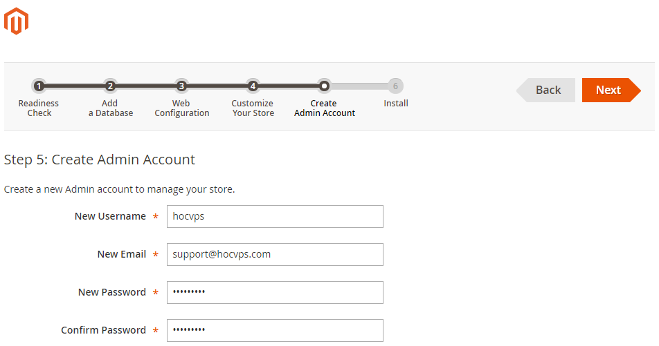 Cài đặt Magento 2 trên HocVPS Script - VNCLOUD magento