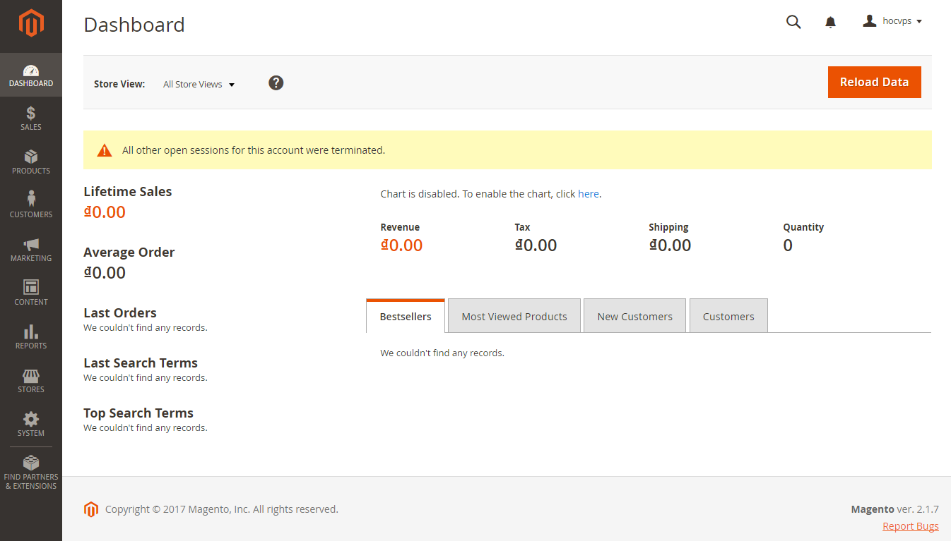 Cài đặt Magento 2 trên HocVPS Script - VNCLOUD magento