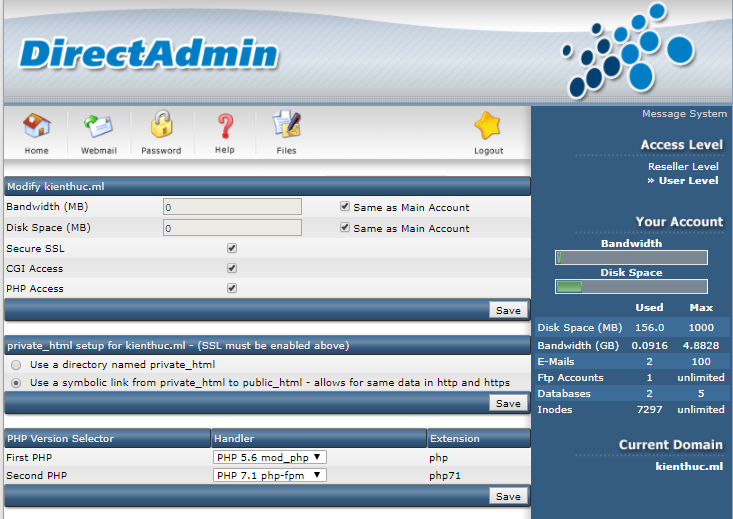[Directadmin – Phần 8] Hướng dẫn custombuild PHP nhiều phiên bản - VNCLOUD